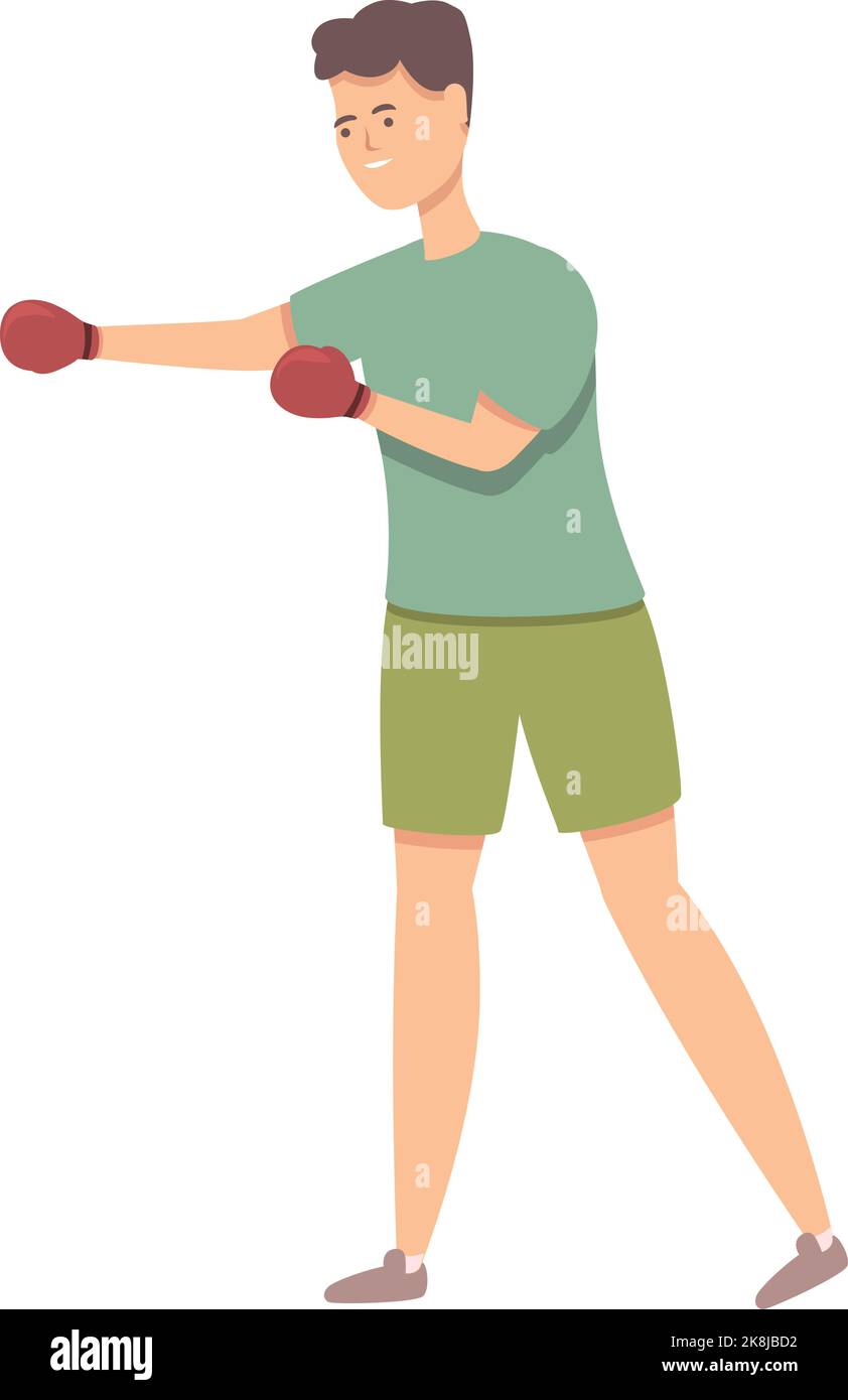 Training boxing icon cartoon vector. Sport exercise. Active workout ...