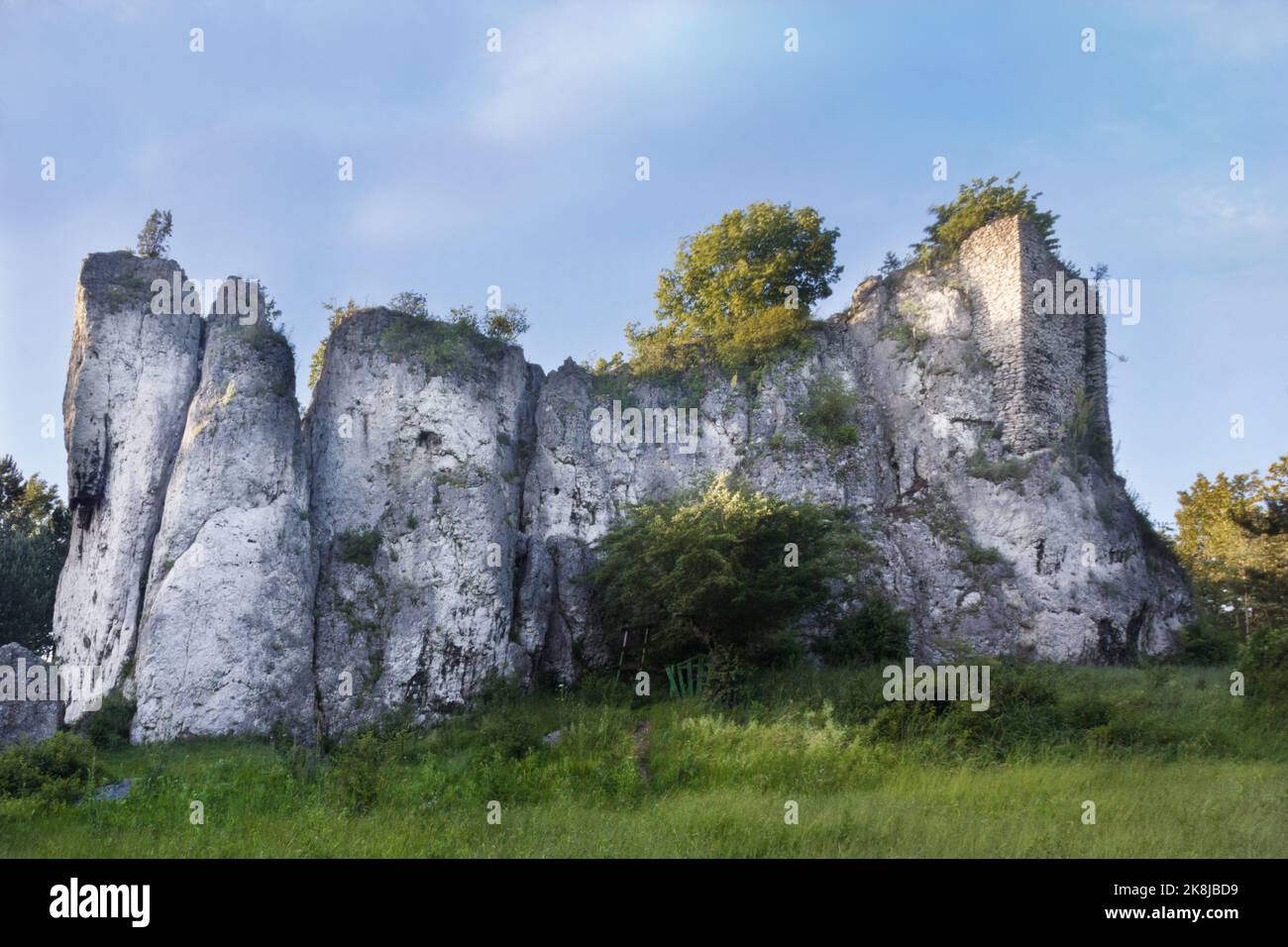 Made from white stone fortress Przewodziszowice, near city Zawiercie ...