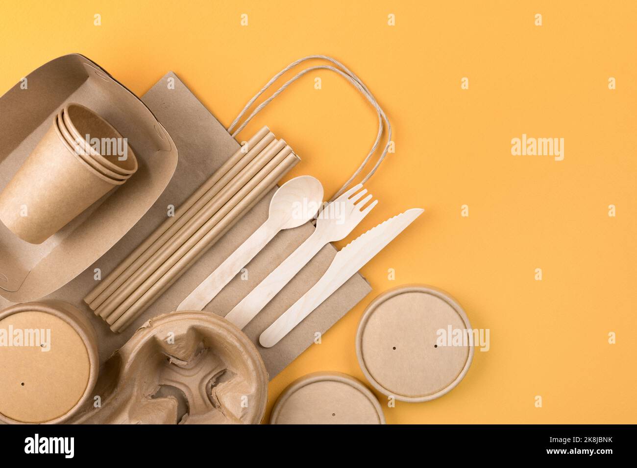 Street food paper packaging, recyclable utensils, zero waste packaging ...