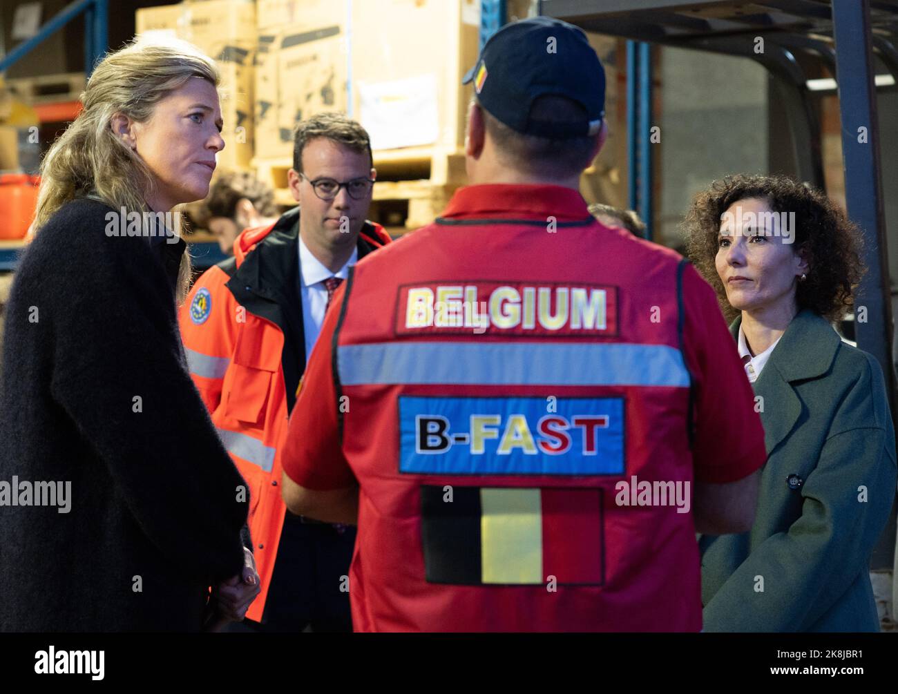 Interior Minister Annelies Verlinden and Foreign minister Hadja Lahbib ...