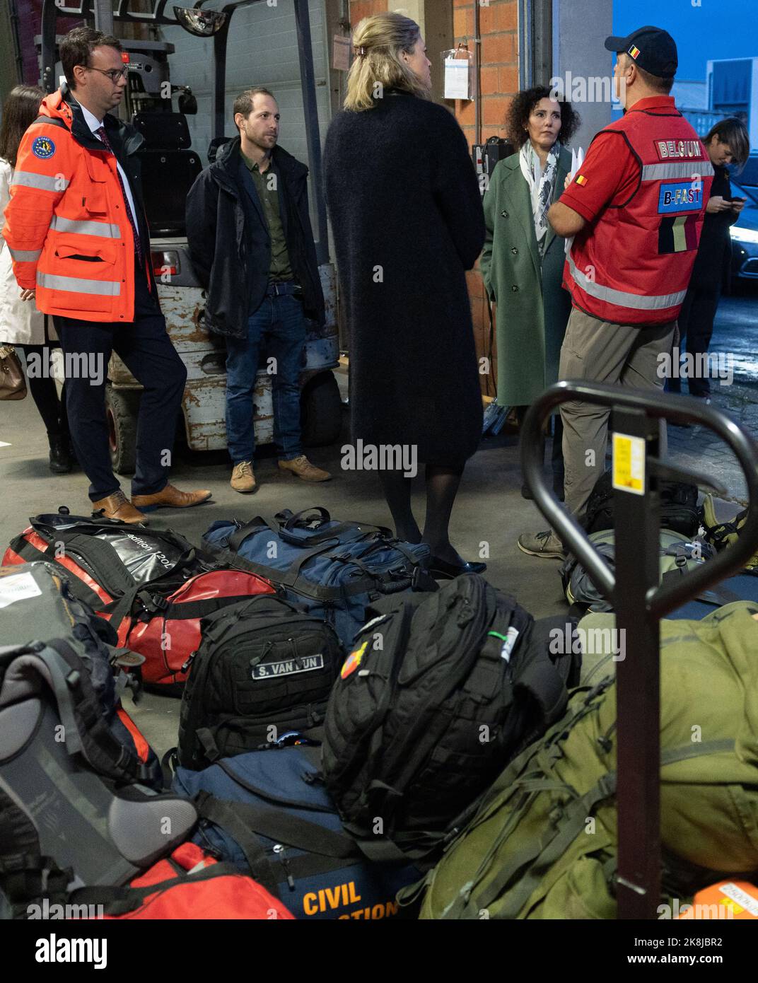 Interior Minister Annelies Verlinden and Foreign minister Hadja Lahbib ...