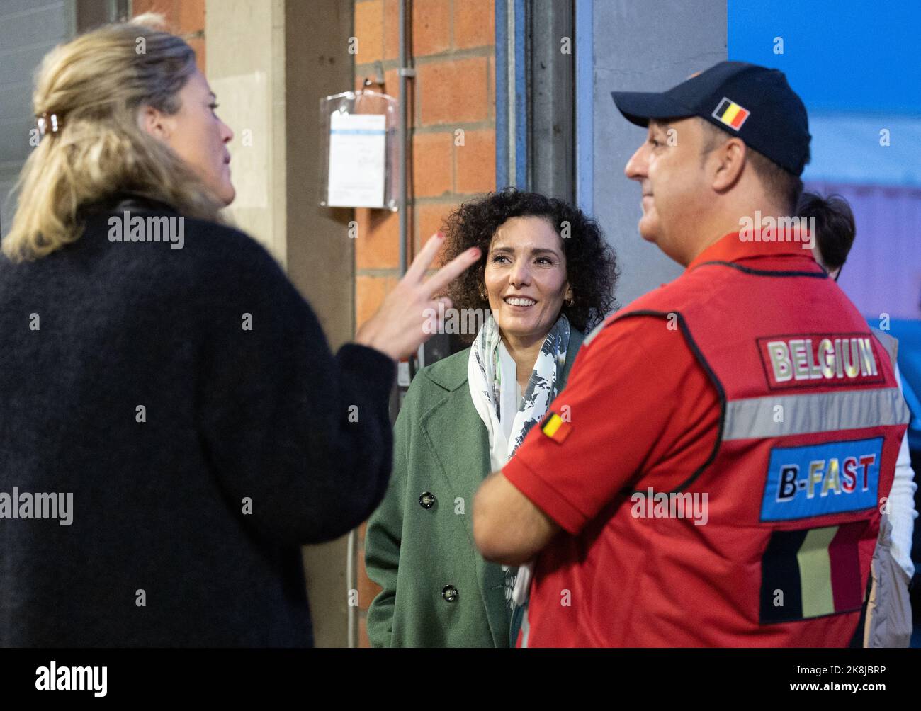Interior Minister Annelies Verlinden and Foreign minister Hadja Lahbib ...