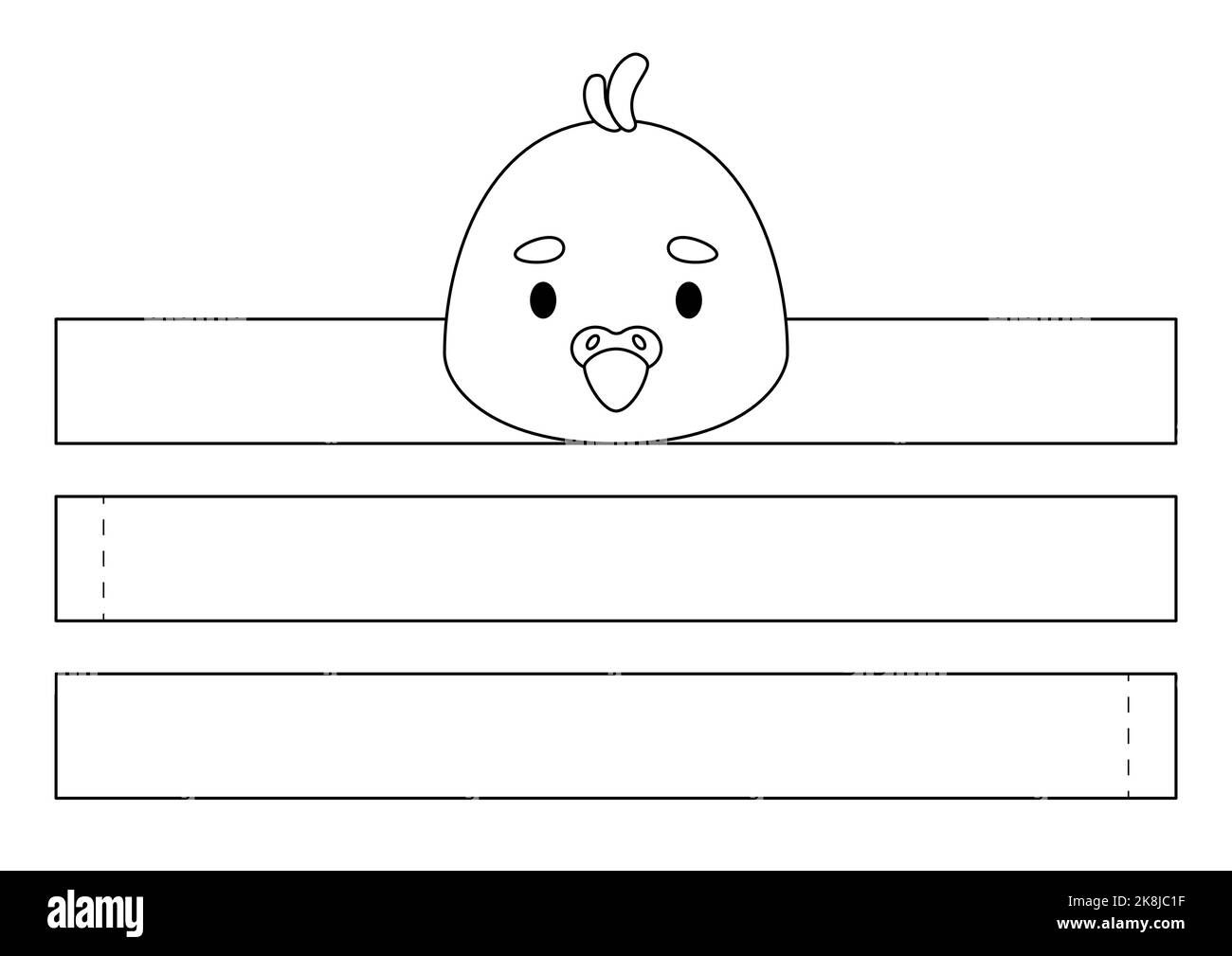 Printable parrot paper crown. Diy cut party ribbon template for ...