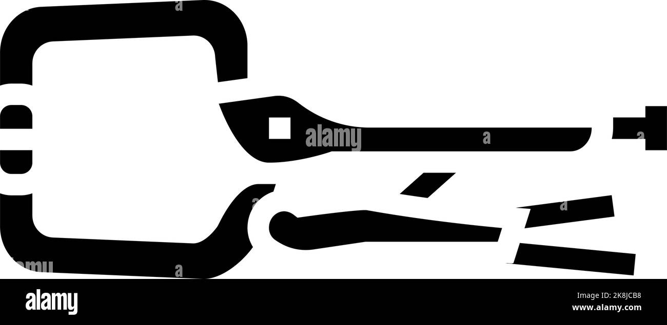 locking clamp glyph icon vector illustration Stock Vector Image & Art ...