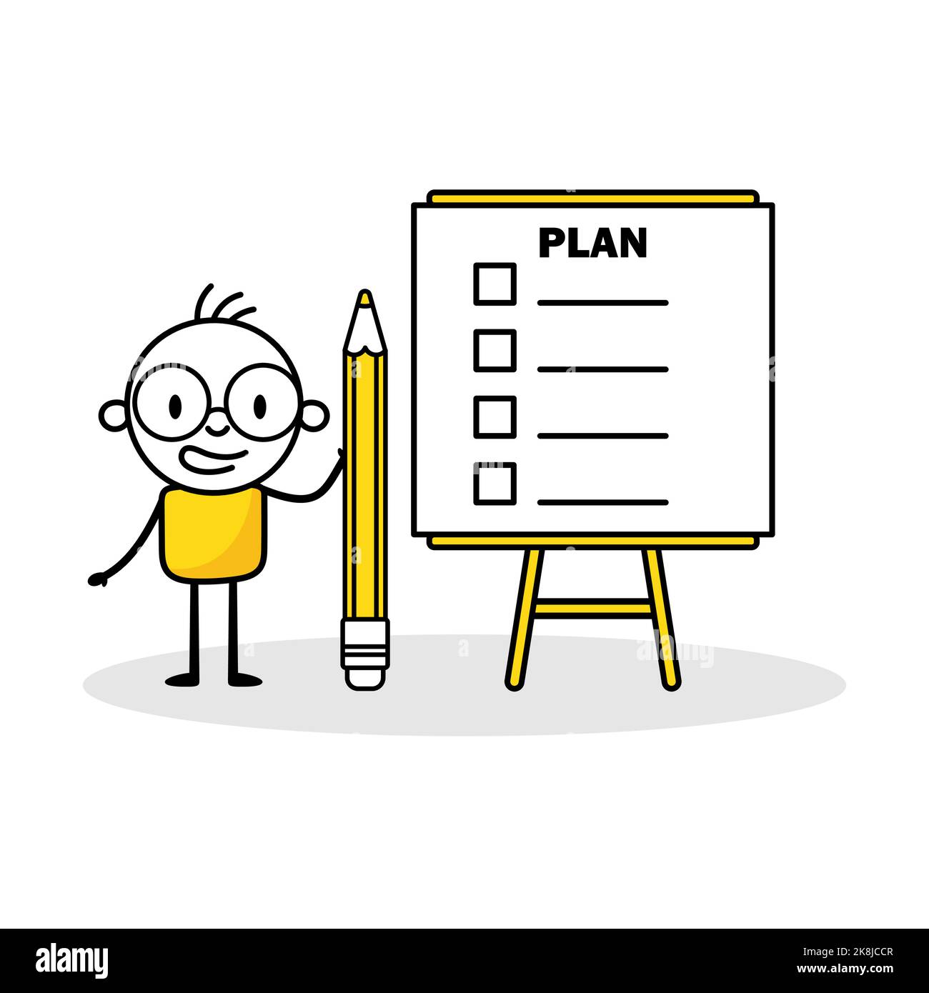 Businessman present plan with checklist step on whiteboard. Action plan ... Businessman present plan with checklist step on whiteboard. Action plan ...