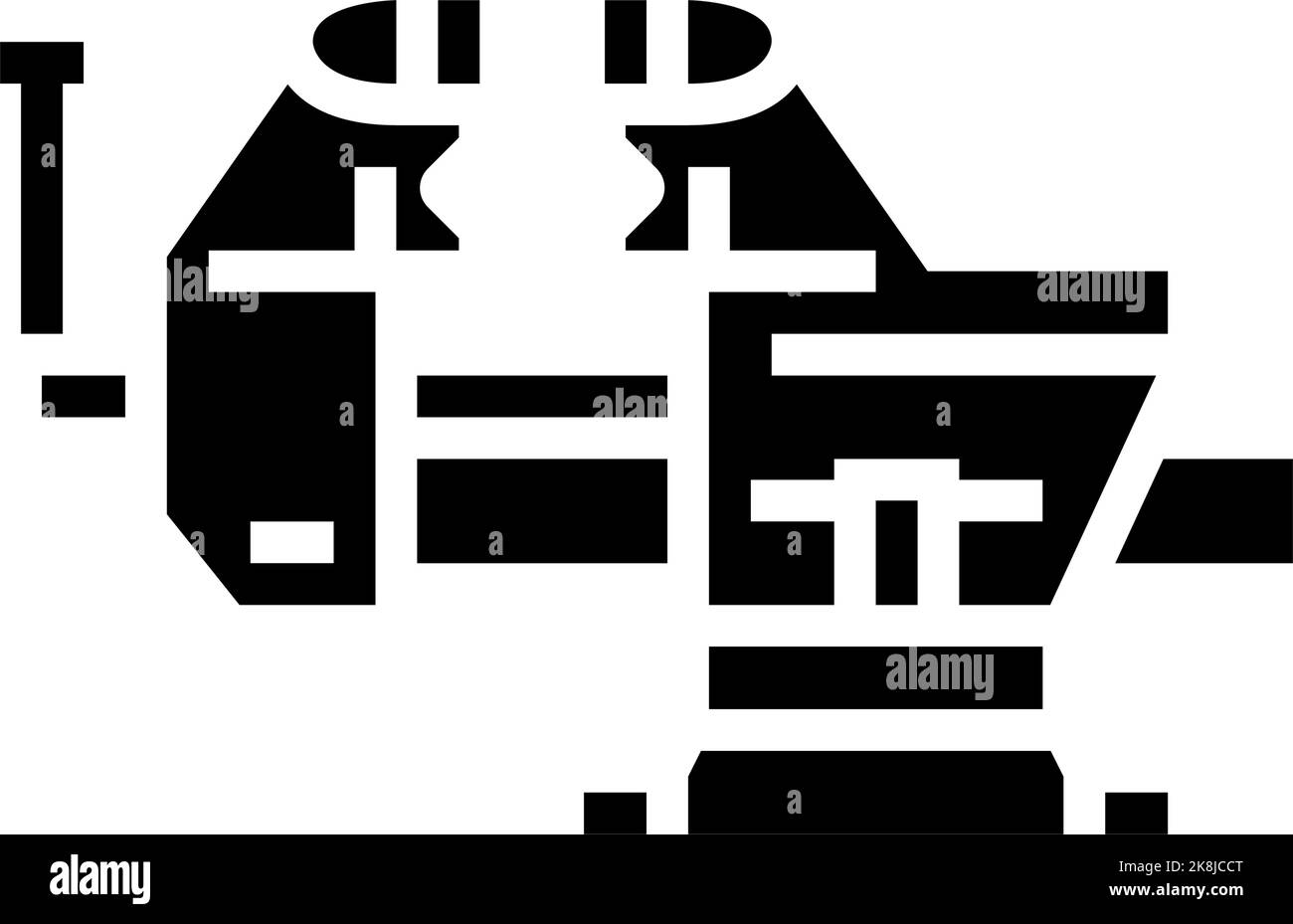 combination vice glyph icon vector illustration Stock Vector Image ...