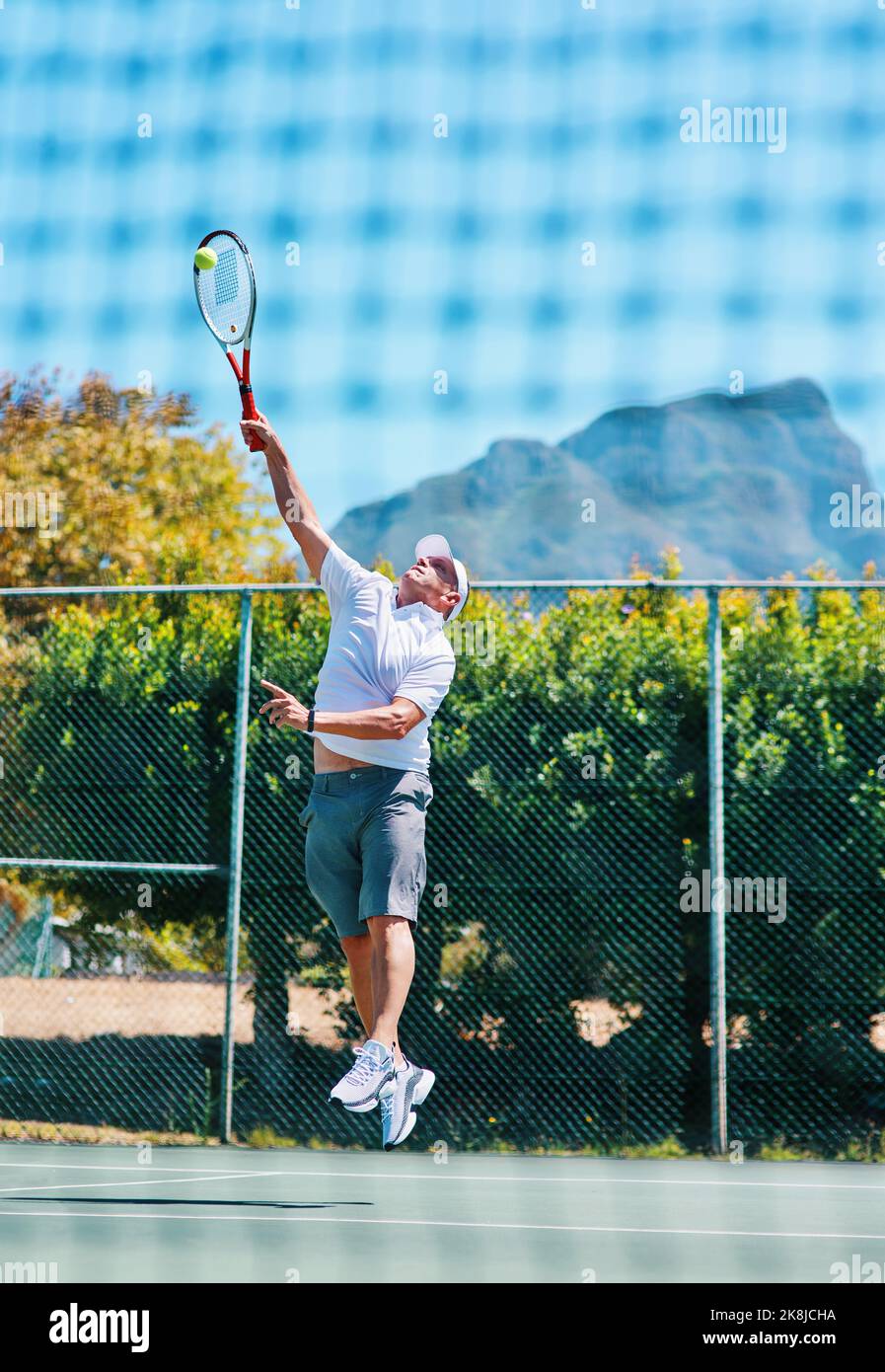 I could play all day. Full length shot of a handsome mature man playing ...
