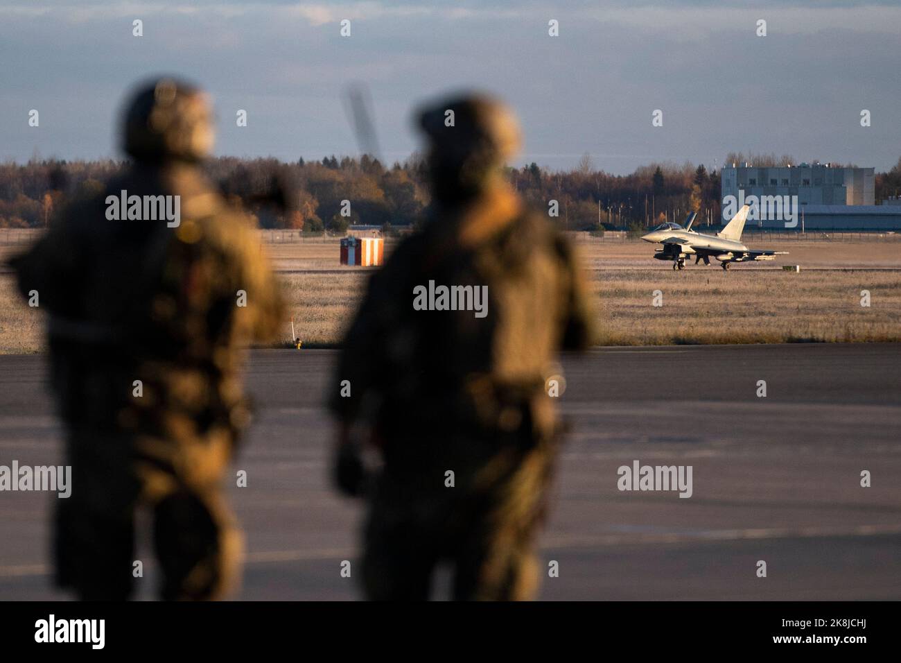 24 October 2022, Estonia, Ämari: An Air Force Eurofighter Typhoon ...
