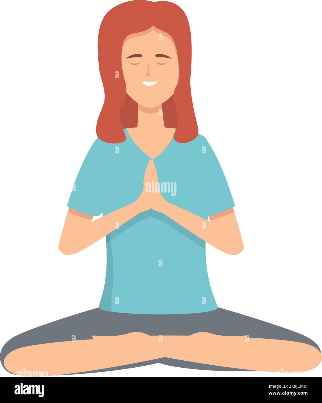 Yoga meditation icon cartoon vector. Sport family. Woman character ...