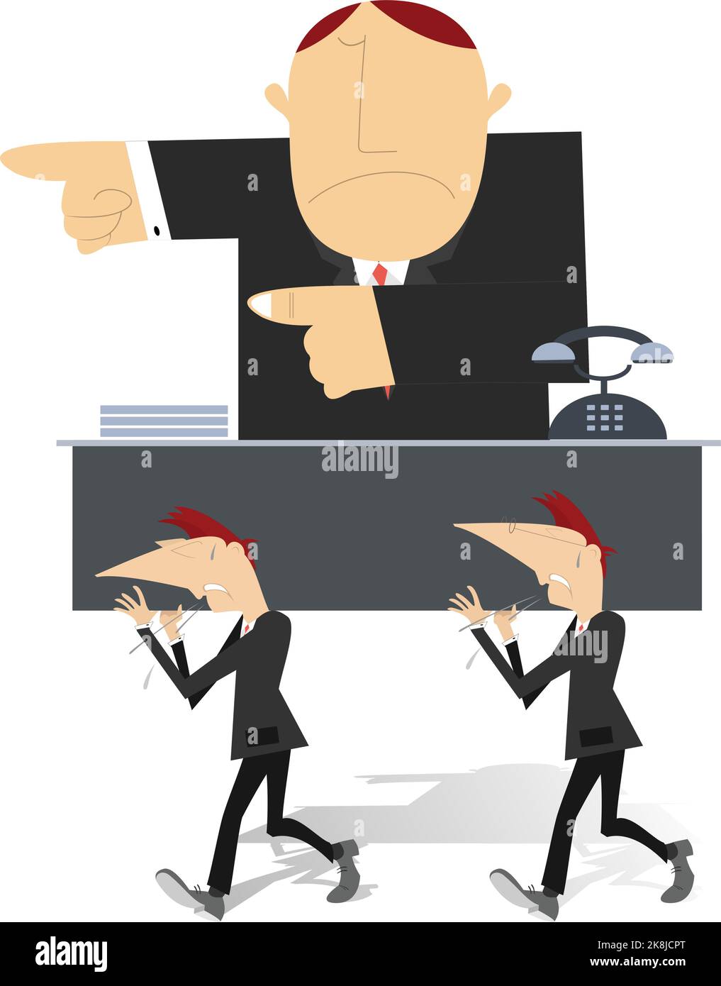 Business cartoon two men table hi-res stock photography and images - Alamy