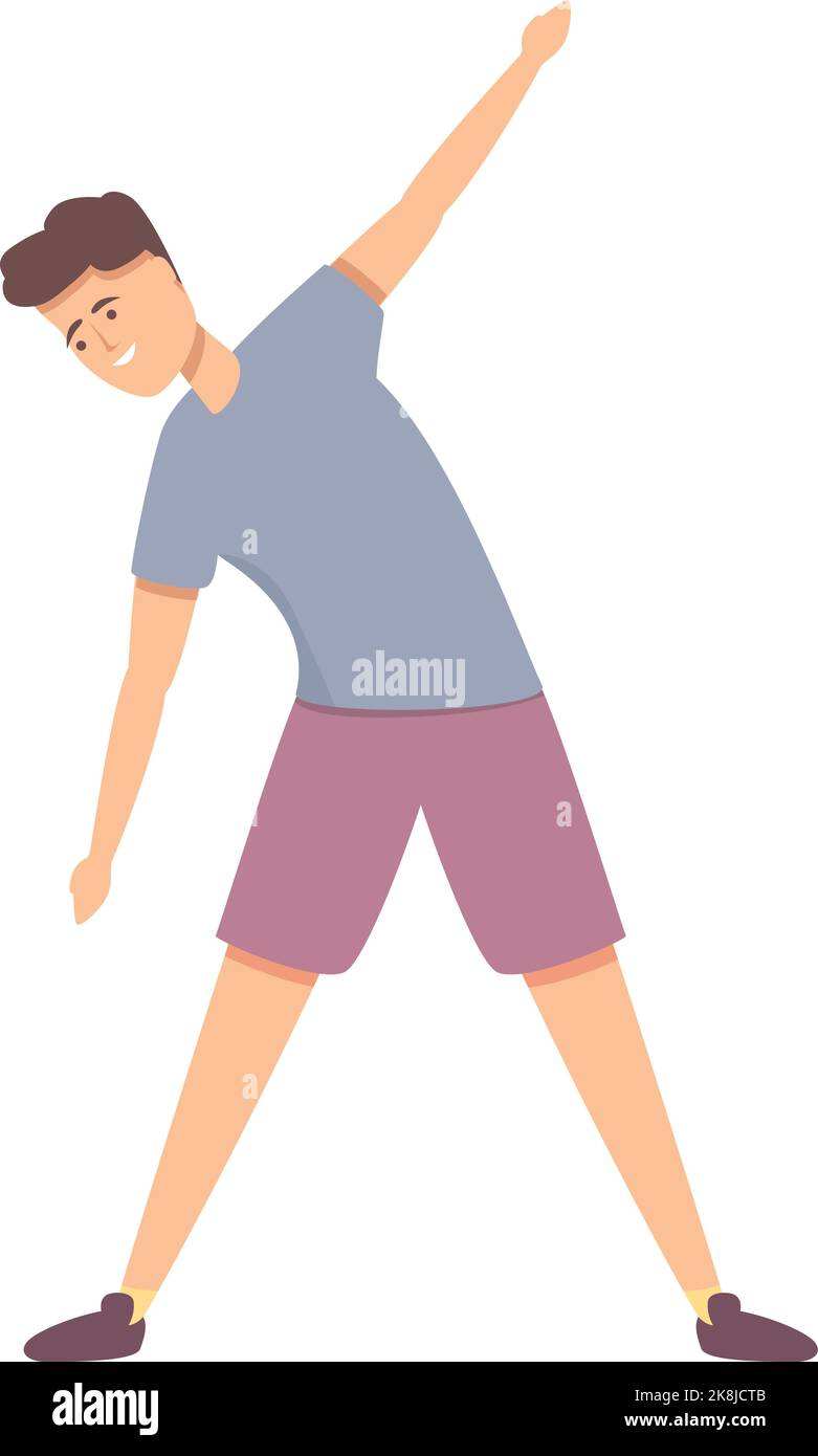 Gym exercise icon cartoon vector. Training child. Children health Stock ...