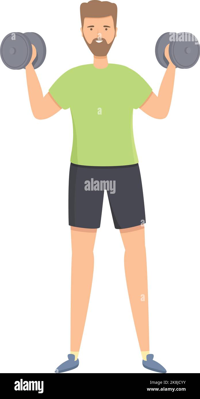 Active exercise icon cartoon vector. Sport family. Training workout ...