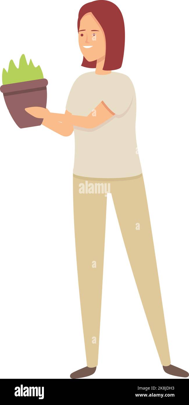 Office plant pot icon cartoon vector. Agriculture farm. Nature kid ...