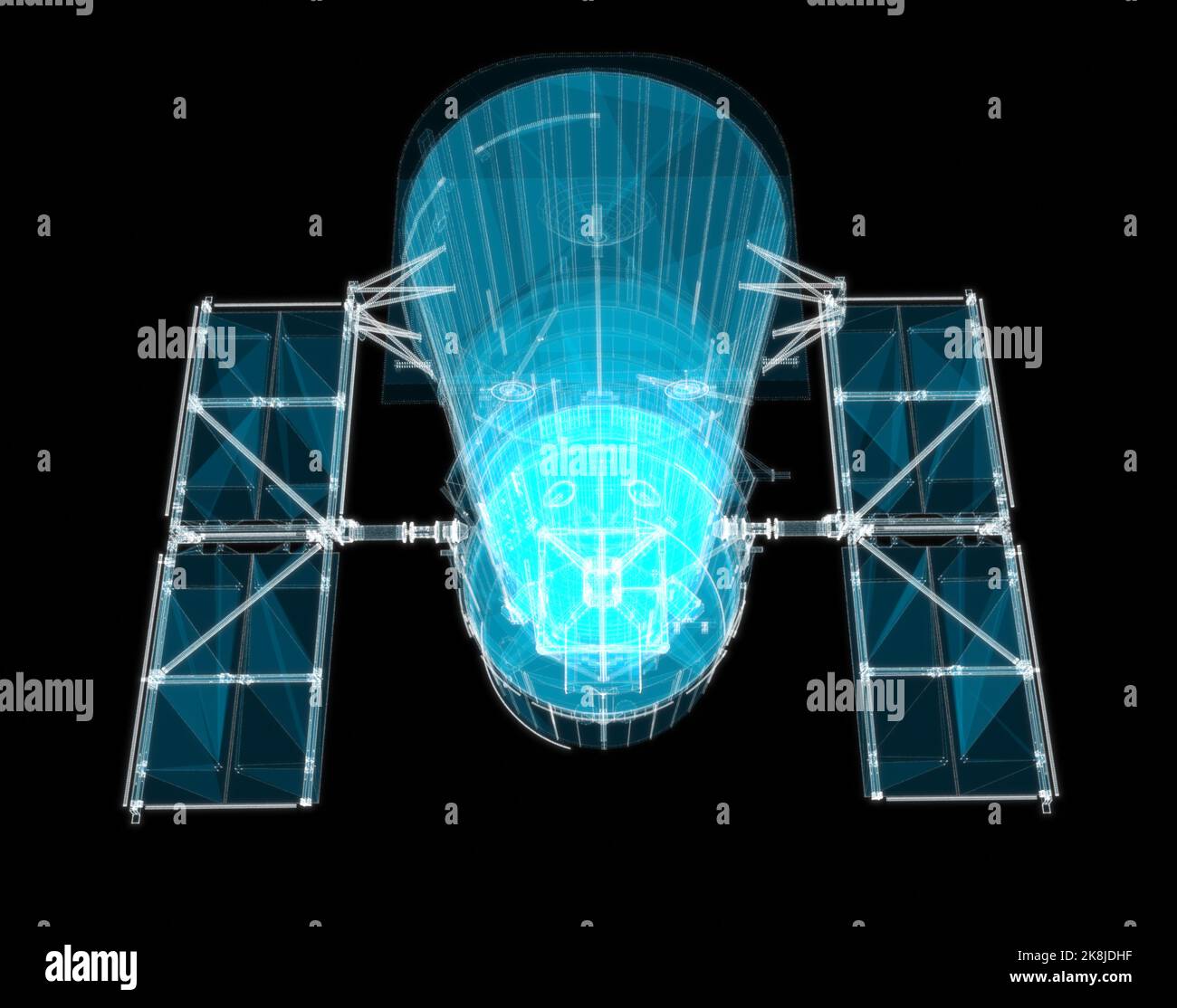 Hubble Space Telescope. 3D Illustration Stock Photo - Alamy