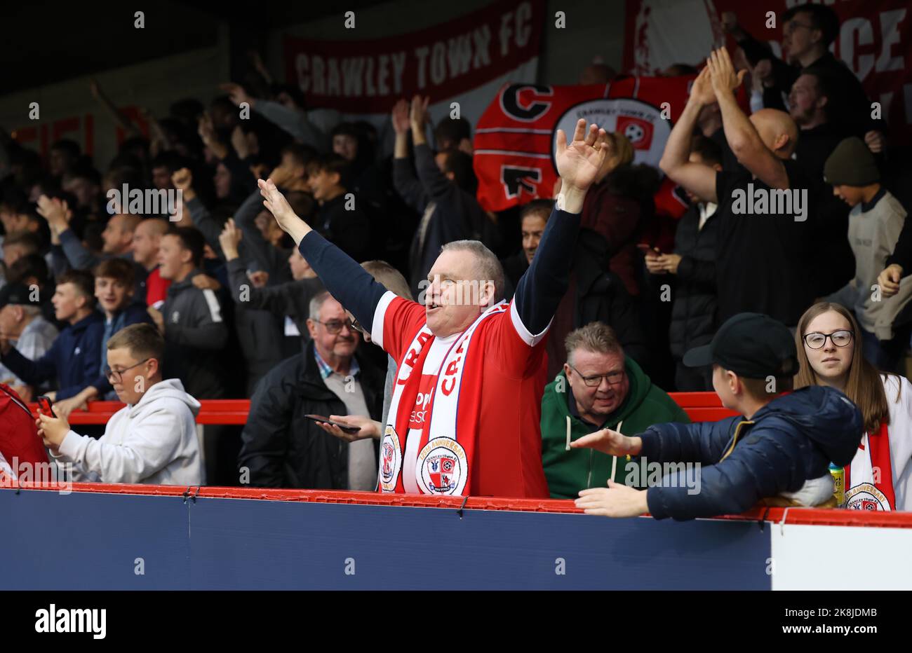 Fans celebrate after victory during the EFL League Two match between ...