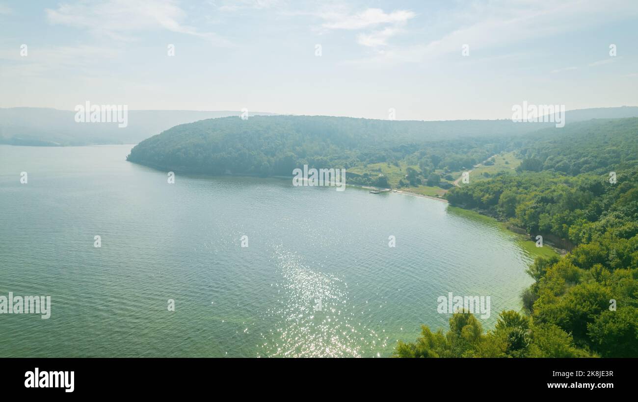 The Volga River, Russia. Tourist steamer floating on the Volga river ...