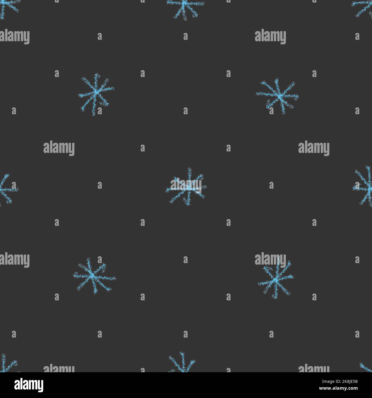 Hand Drawn Snowflakes Christmas Seamless Pattern. Subtle Flying Snow ...