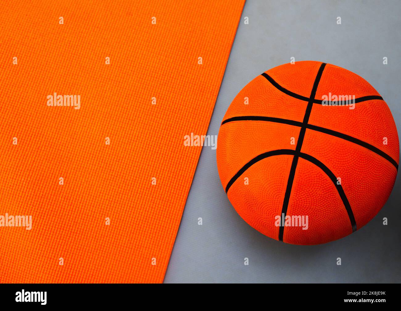 How good is your basketball skills. High angle shot of a single basket ...