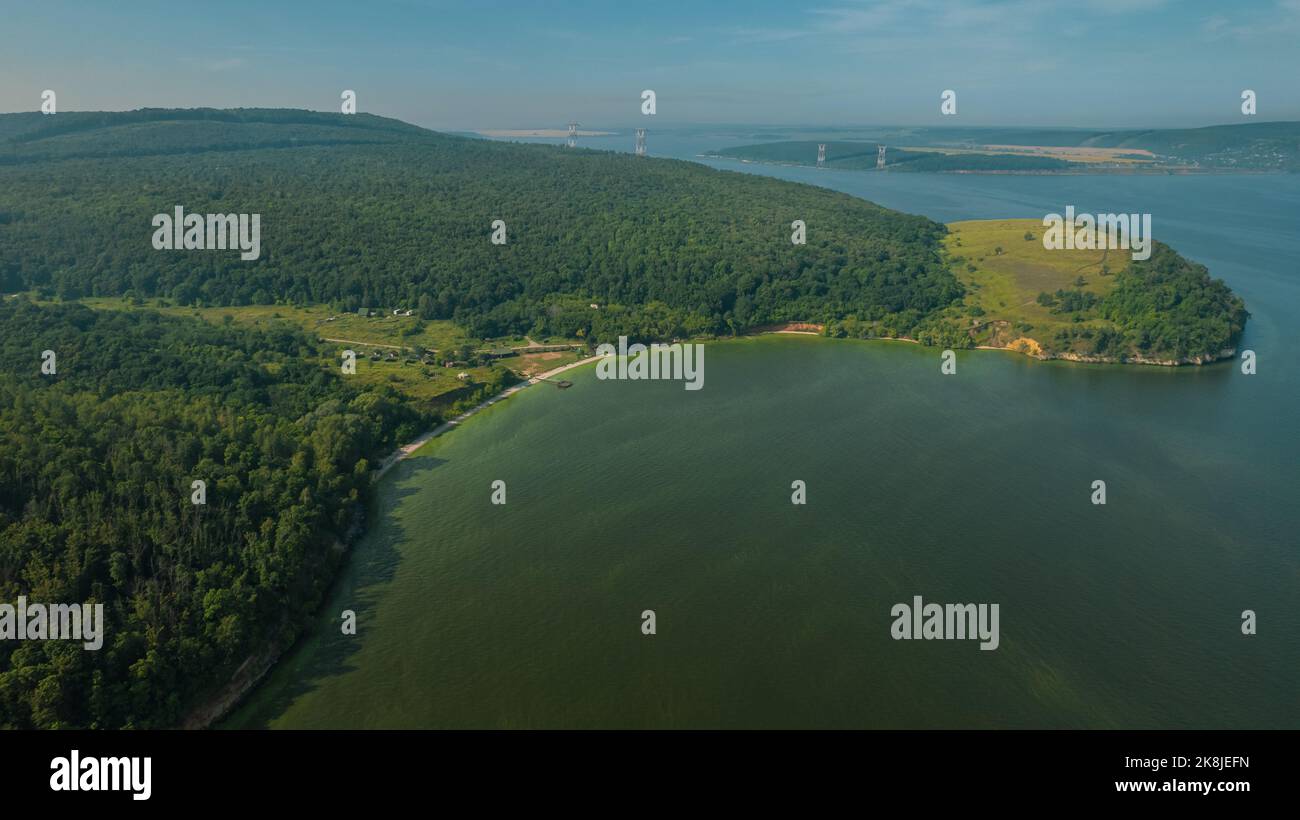 The Volga River, Russia. Tourist steamer floating on the Volga river ...