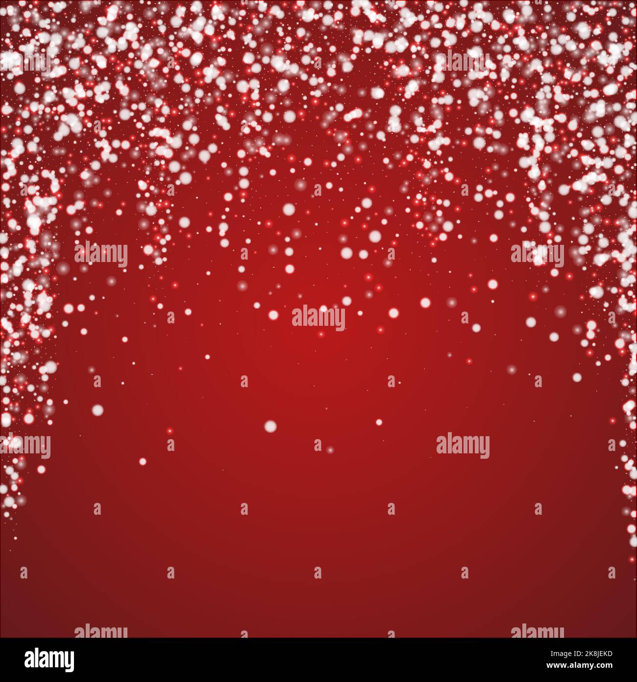 Snowfall overlay christmas background. Subtle flying snow flakes and ...