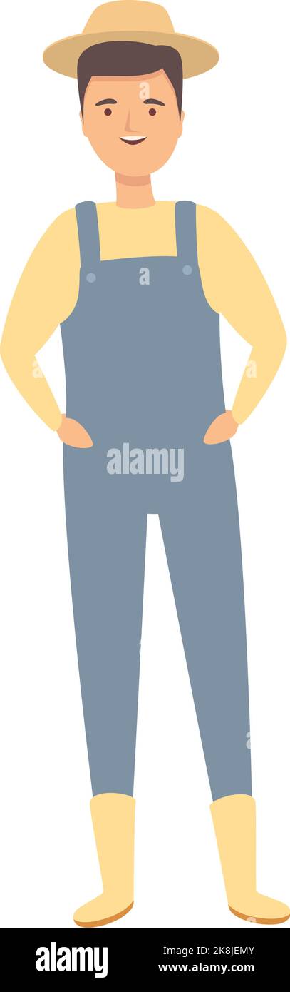 Boy farmer icon cartoon vector. Children garden. Park nature Stock ...