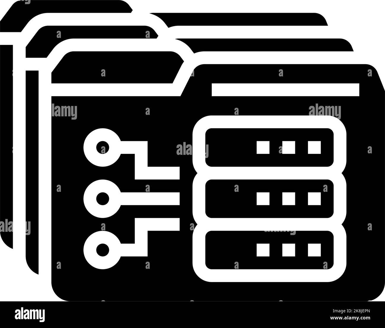 storage folder glyph icon vector illustration Stock Vector Image & Art ...