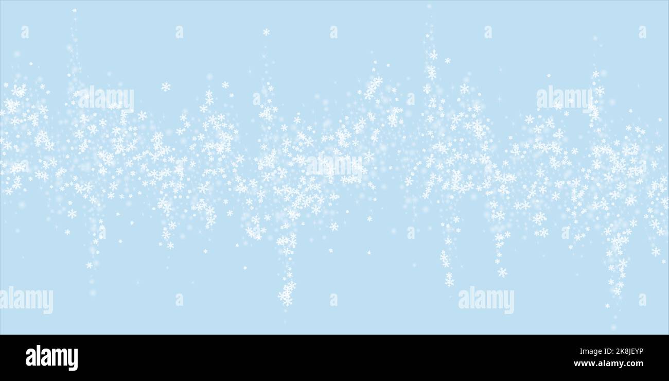 Beautiful snowfall christmas background. Subtle flying snow flakes and ...