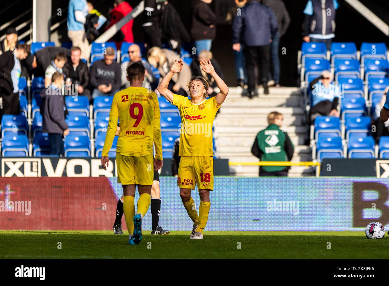 Randers, Denmark. 23rd Oct, 2022. Mads Bidstrup (18) of FC ...