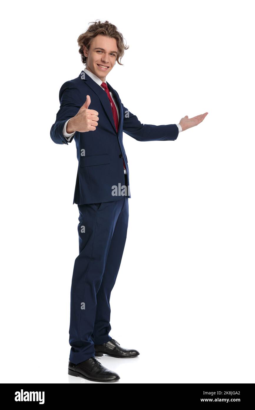 Stylish pose young thumbs up hi-res stock photography and images - Alamy