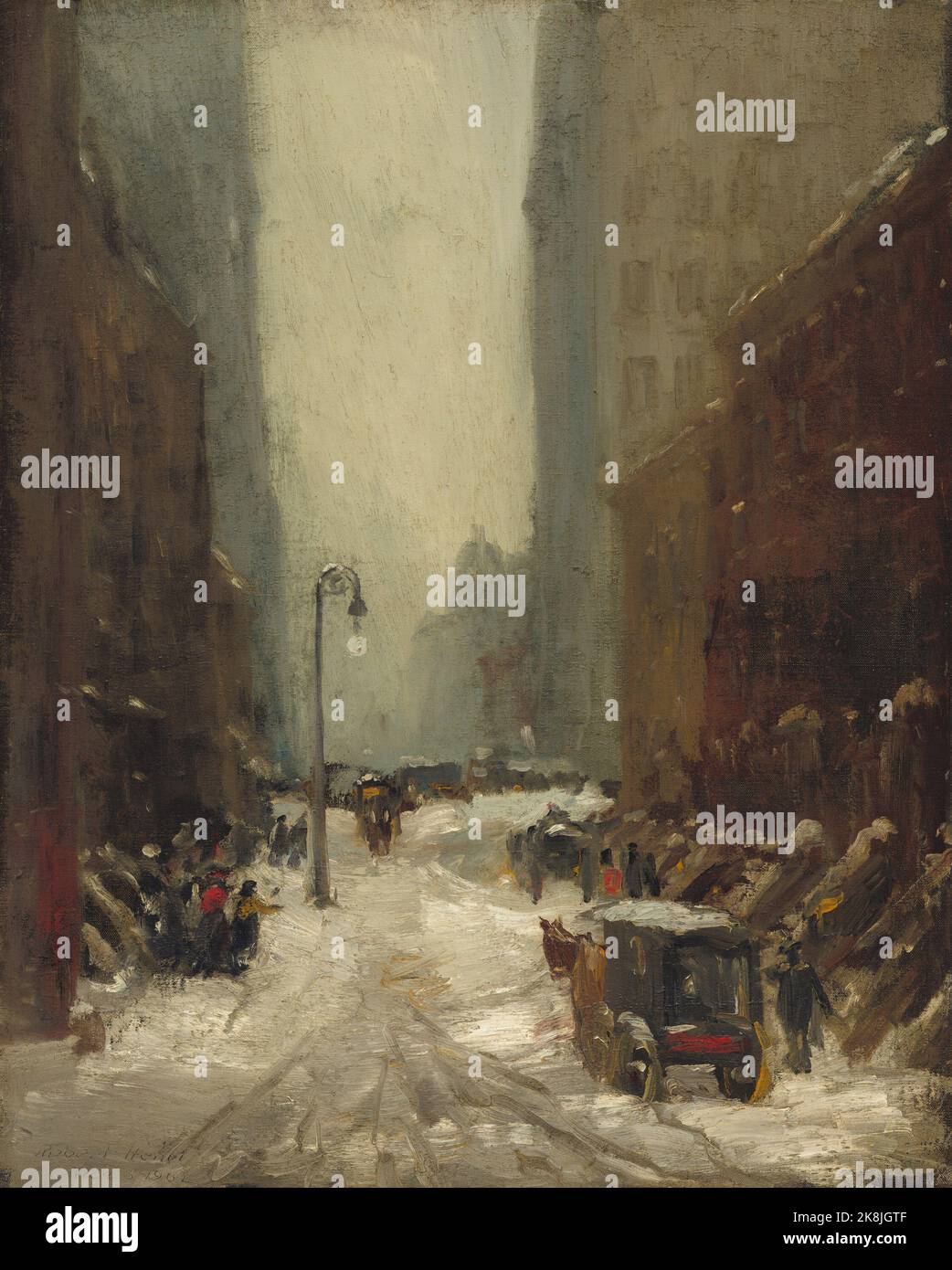 Robert Henri - American Painter ( 1865 - 1929) - Snow in New York Stock ...