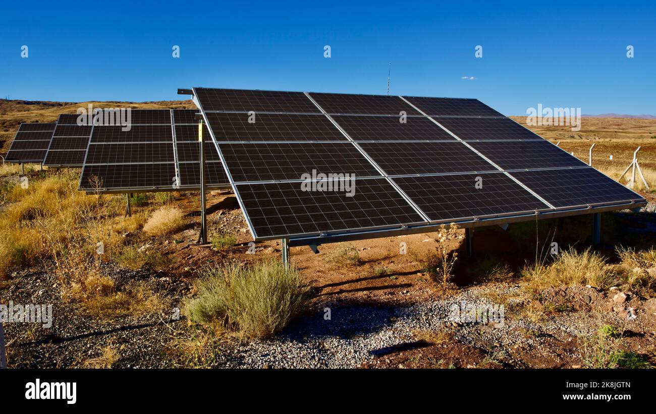 Solar Energy production fields. Large-scale solar farms. Sustainable ...