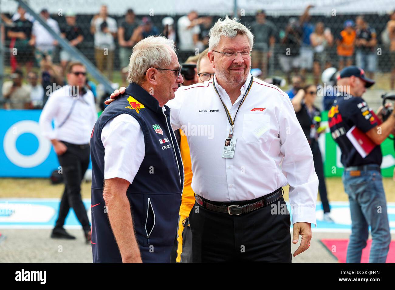 Austin, USA. 23rd Oct, 2022. dr Helmut Marko (AUT, Oracle Red Bull Racing), Ross Brawn (GBR ...