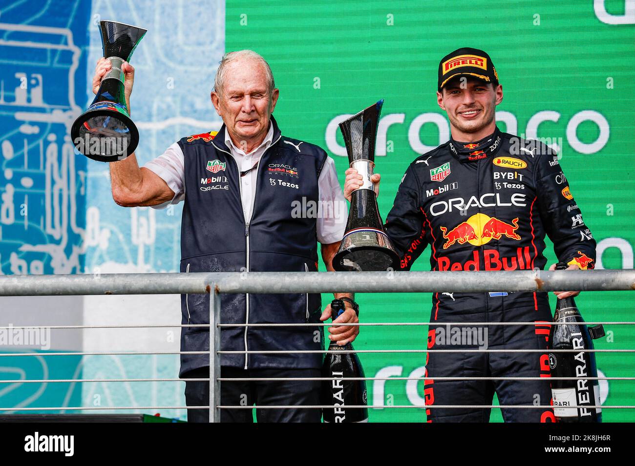 Austin, USA. 23rd Oct, 2022. dr Helmut Marko (AUT, Oracle Red Bull Racing), #1 Max Verstappen ...