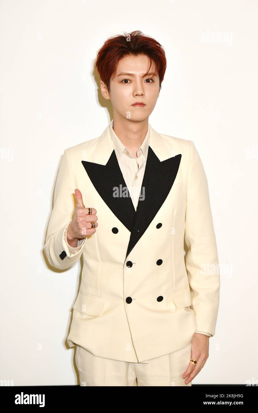 Chinese singer and actor Lu Han attended a fashion event in Beijing ...