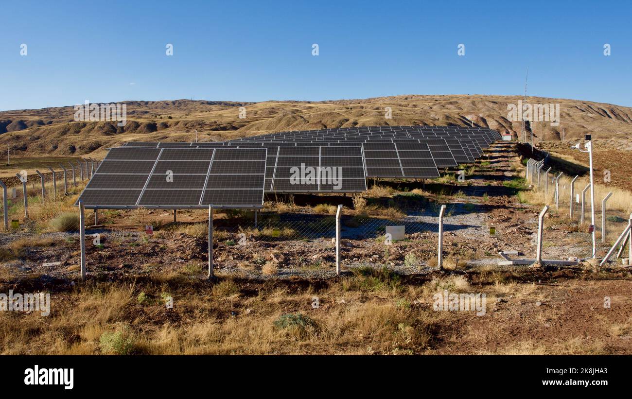 Solar Energy production fields. Large-scale solar farms. Sustainable ...