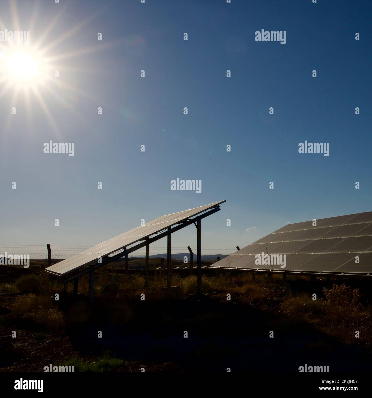 Solar Energy production fields. Large-scale solar farms. Sustainable ...