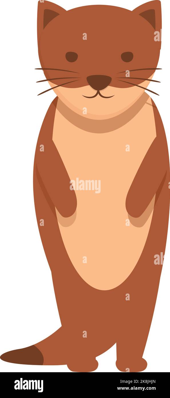 Weasel animal icon cartoon vector. Cute domestic. Mammal pet Stock ...