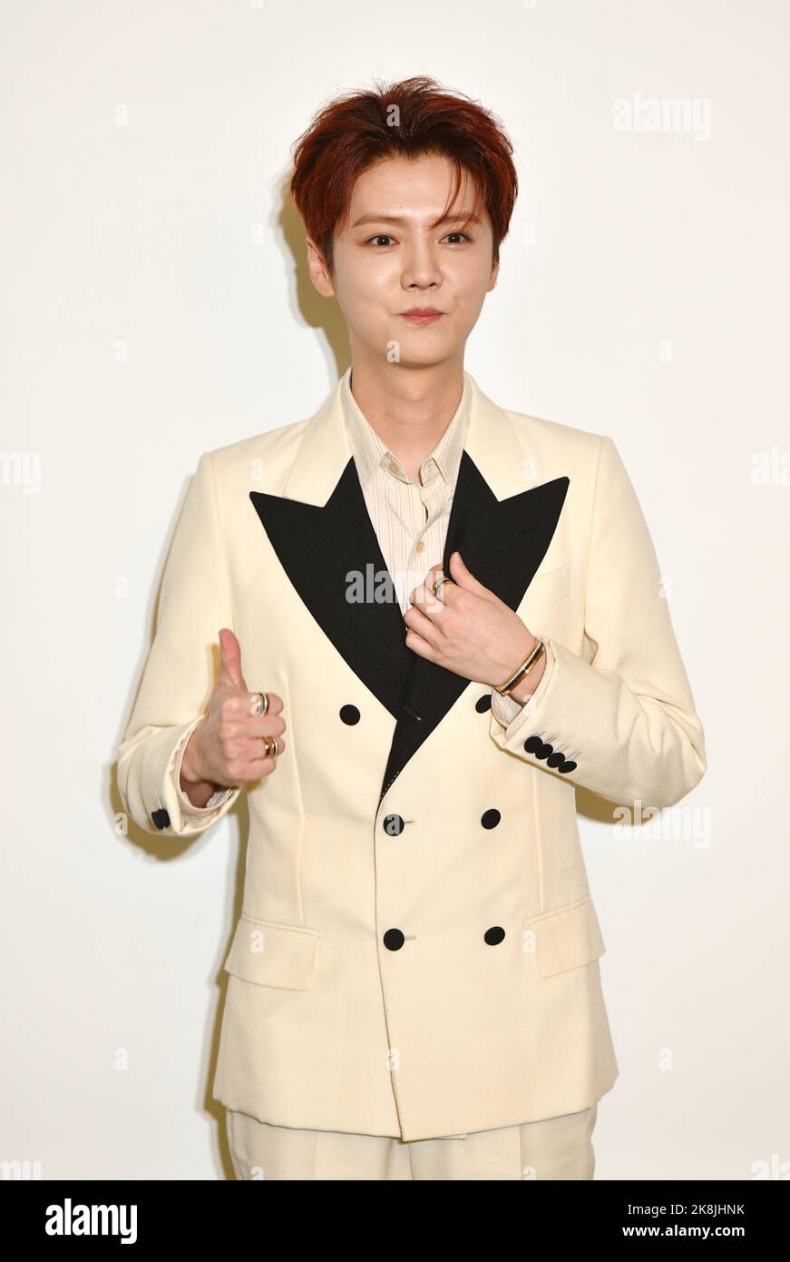 Chinese singer and actor Lu Han attended a fashion event in Beijing ...