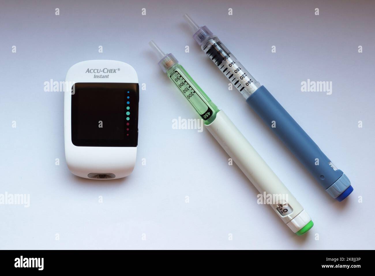 Poznan, Poland - 10.20.2022: Accu-Chek Instant glucose meter with ...