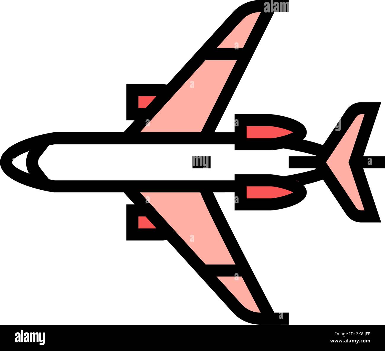 transport airplane aircraft color icon vector illustration Stock Vector ...