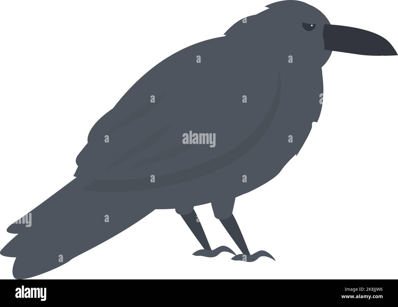 Raven bird icon cartoon vector. Flight death. Ink animal Stock Vector ...