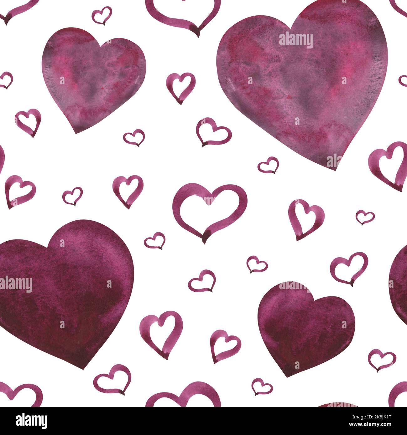 Watercolour pink pattern seamless Cut Out Stock Images & Pictures - Alamy