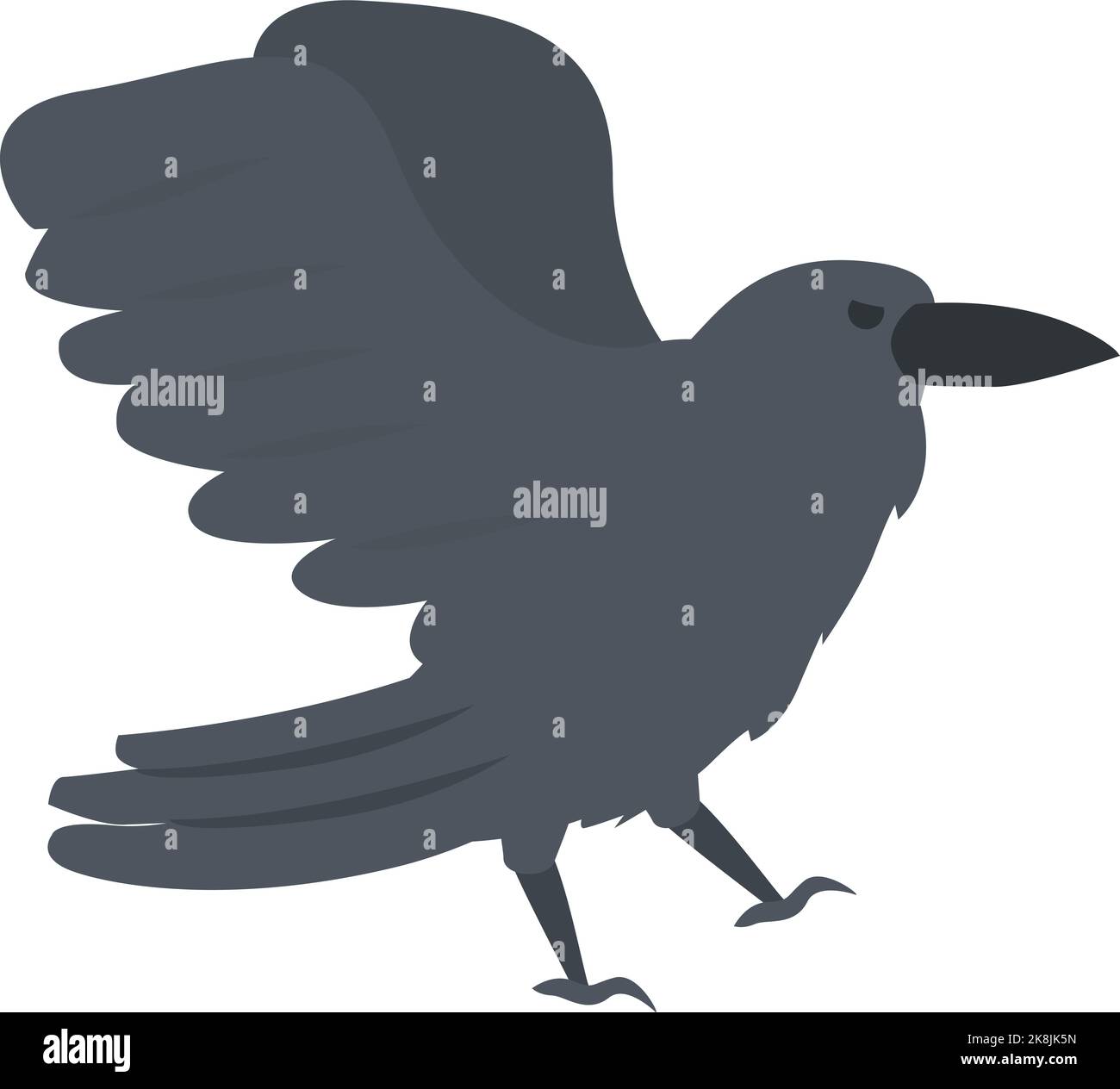 Dancing crow icon cartoon vector. Art feather. Fly viking Stock Vector ...