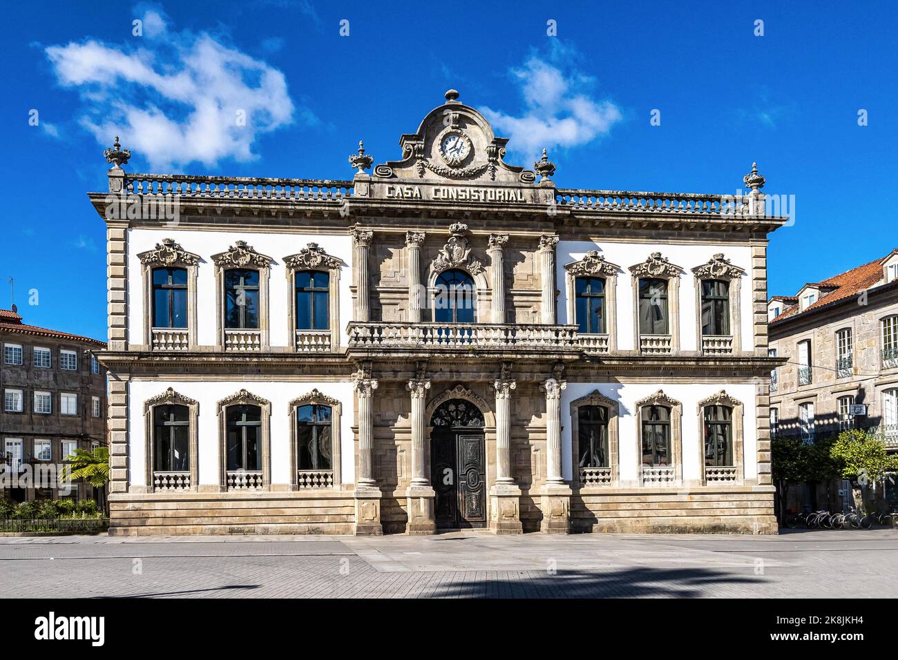 City hall of Pontevedra city, Galicia, Spain. It was designed by ...
