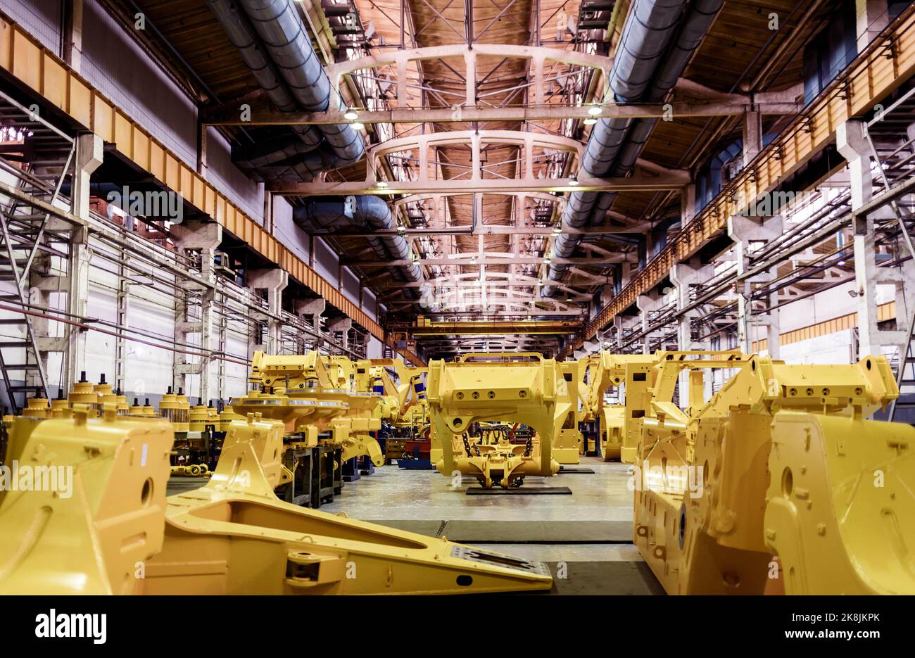 modern industrial factory for mechanical engineering. serial production ...