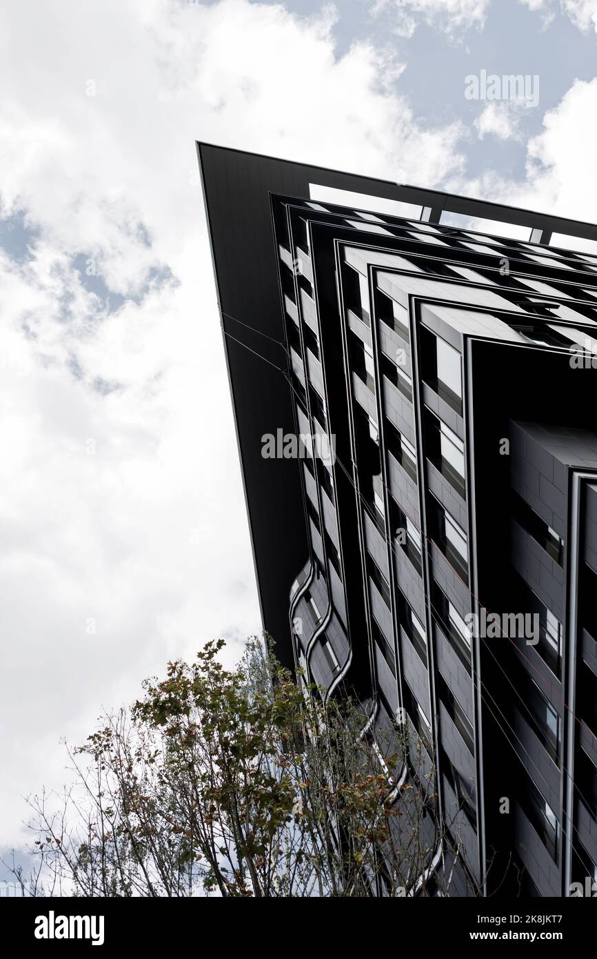 Minimal architectural detail and design. Corner of a modern apartment ...