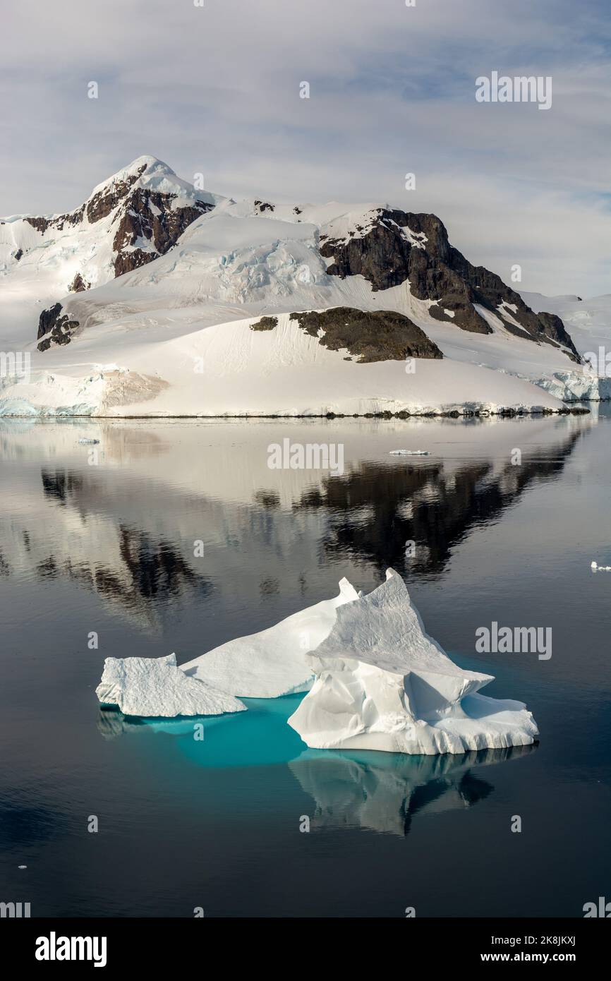 iceberg in still waters of paradise harbour (bay) opposite bryde island ...