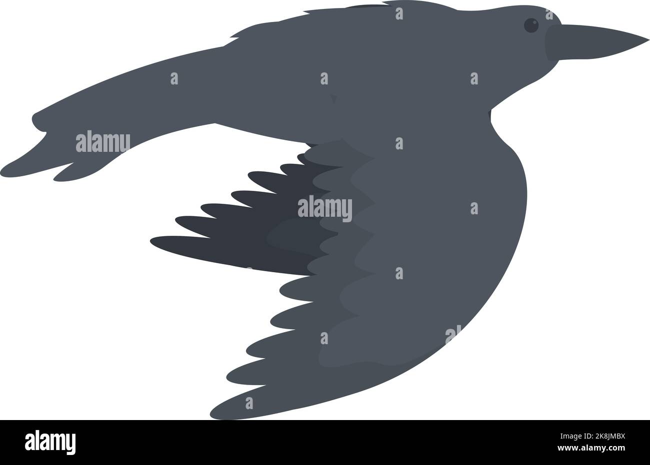 Speed crow fly icon cartoon vector. Bird fly. Viking tattoo Stock ...