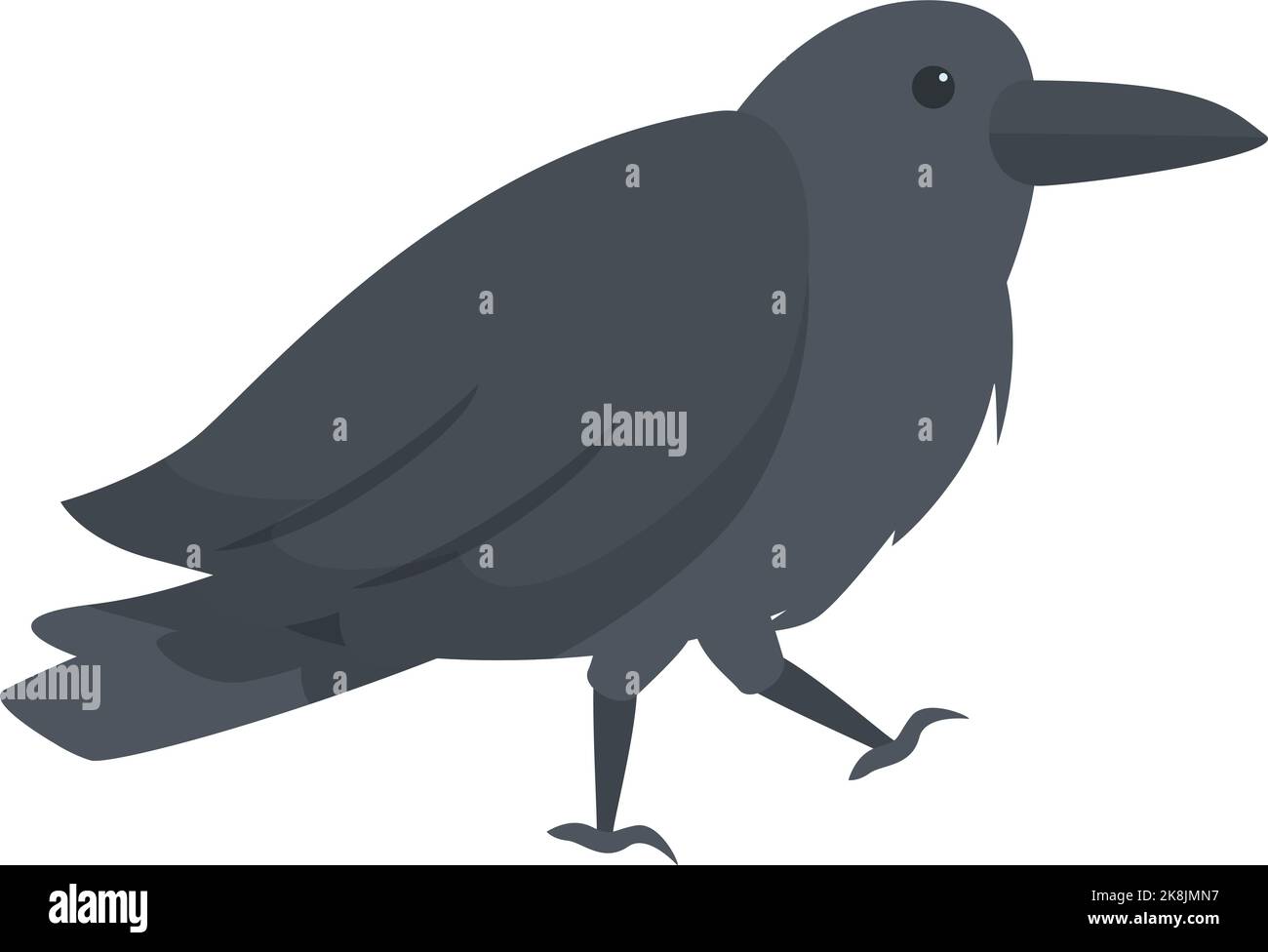 Walking crow icon cartoon vector. Feather tattoo. Ink fly Stock Vector ...
