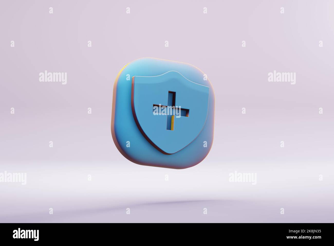 Beautiful illustration healthy blue Health Shield symbol icons on a ...